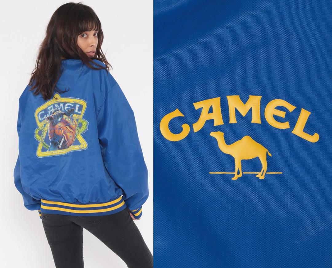Camel Joe Jacket Bomber Jacket Baseball Jacket 80s Windbreaker Camel ...
