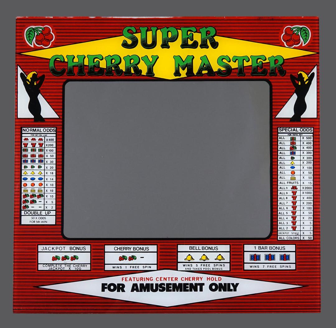 Super Cherry Master Slot Machine Bezel Plastic Game Front Panel ...