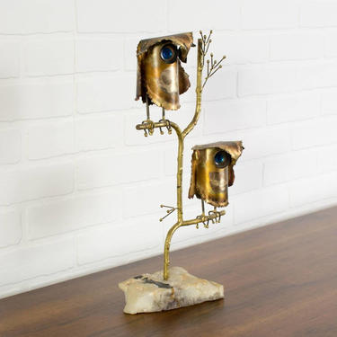 C.Jere Rare Two Owls in Budding Tree | Brain Washington - Silver Spring ...