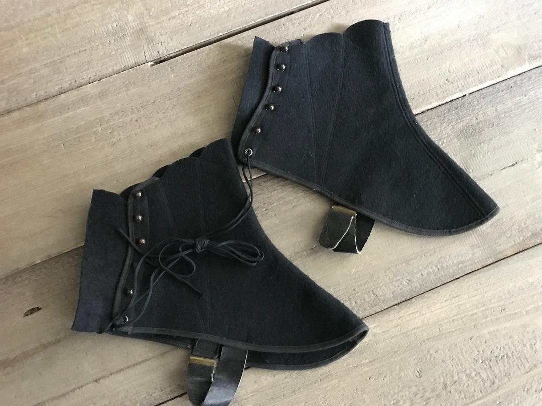 Edwardian French Wool Spats, Lace Ups, Leather, Horse Riding ...
