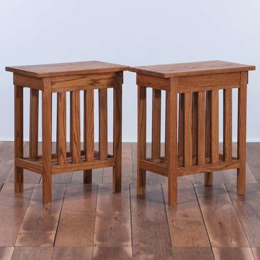 Pair Of Stickley Style Craftsman End Tables | Loveseat (Los Angeles ...