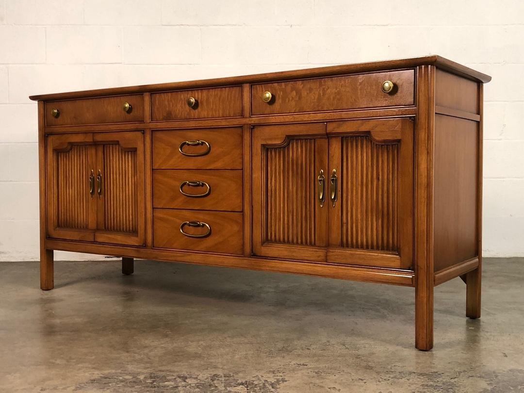 Drexel Pan-Tempo Mid-Century Modern Walnut Credenza / Buffet / TV Stand ...