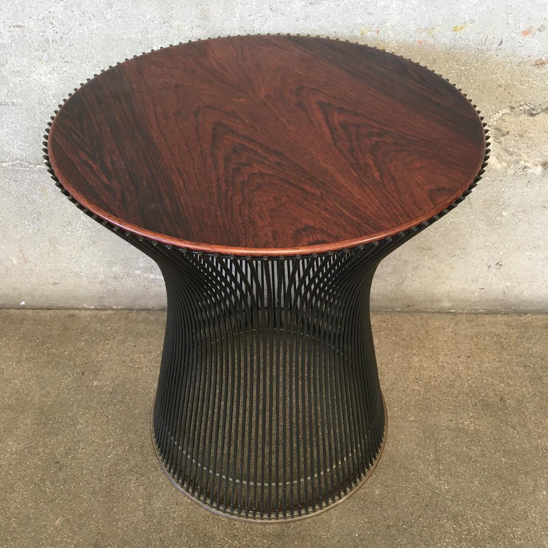 Warren Platner Side table with Rosewood Top for Knoll | Urban Americana ...