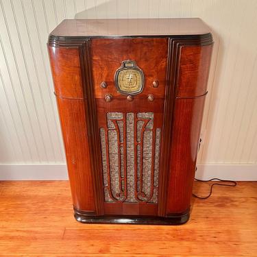 1935 Silvertone 14-Tube 4-Band Console Radio, Elec Restored, Model 7164 ...
