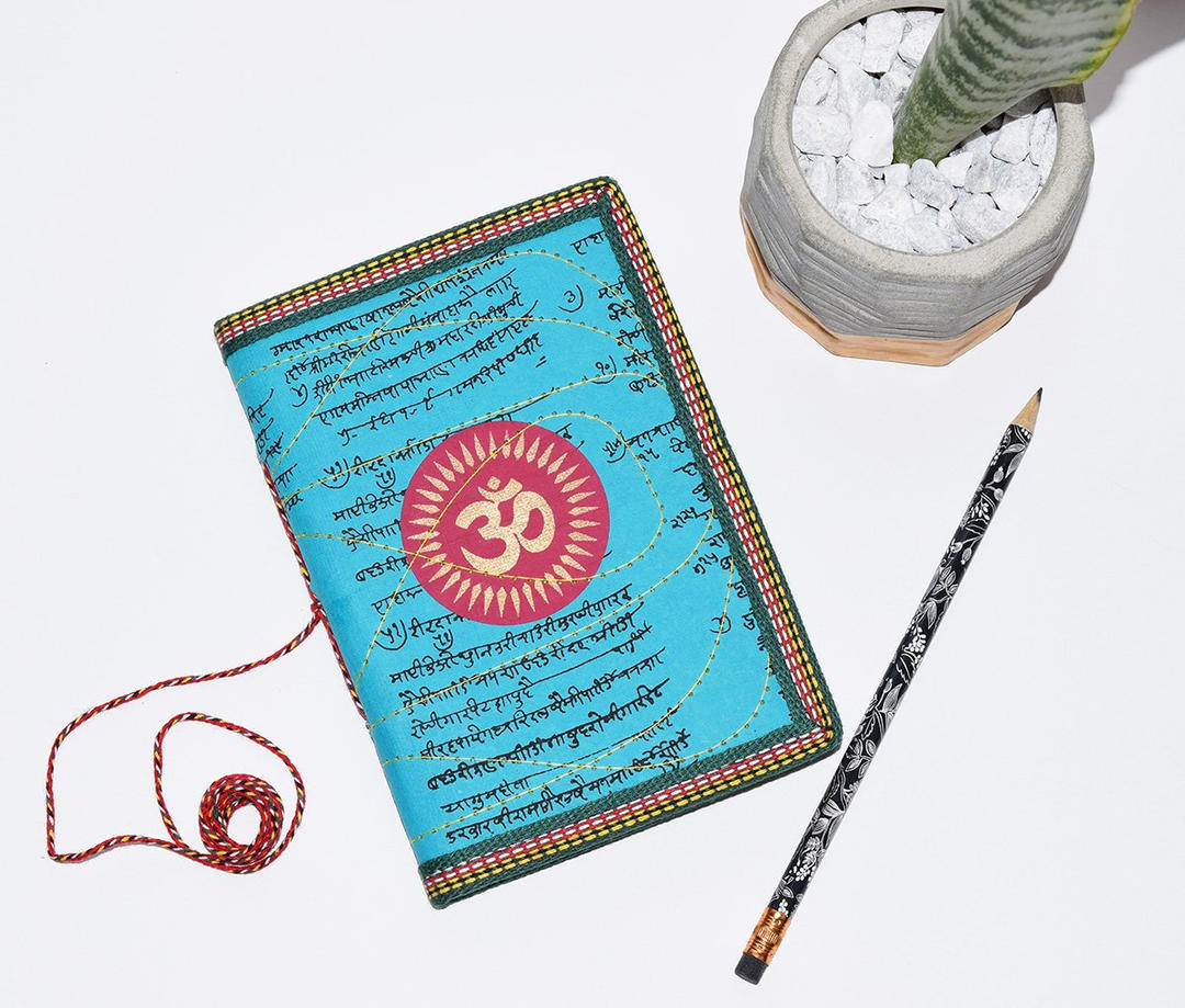 Om Handmade Paper Journal, Eco Friendly Sketchbook, Artist Notebook ...