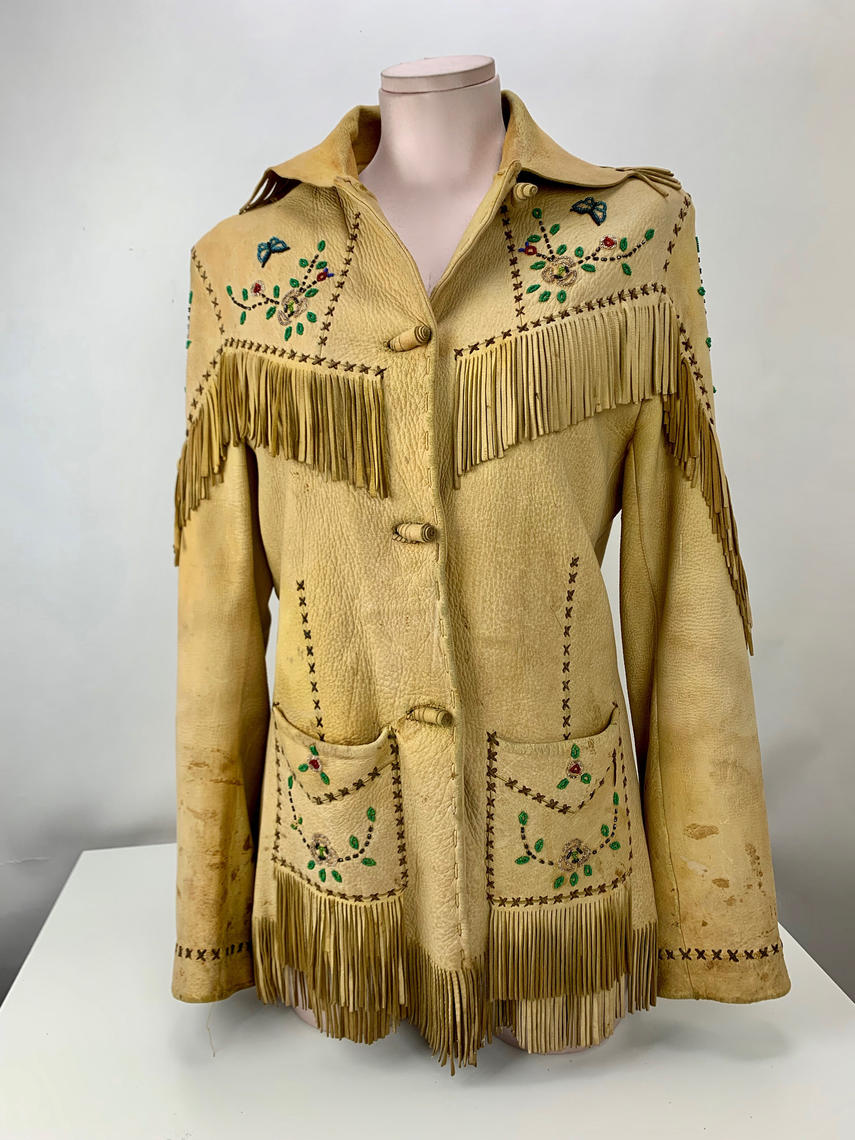 1940's Native American Buckskin Western Fringe Jacket - Handmade with ...