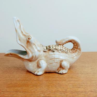 Vintage Occupied Japan Alligator Crocodile Ashtray | Cigar Tobacciana ...