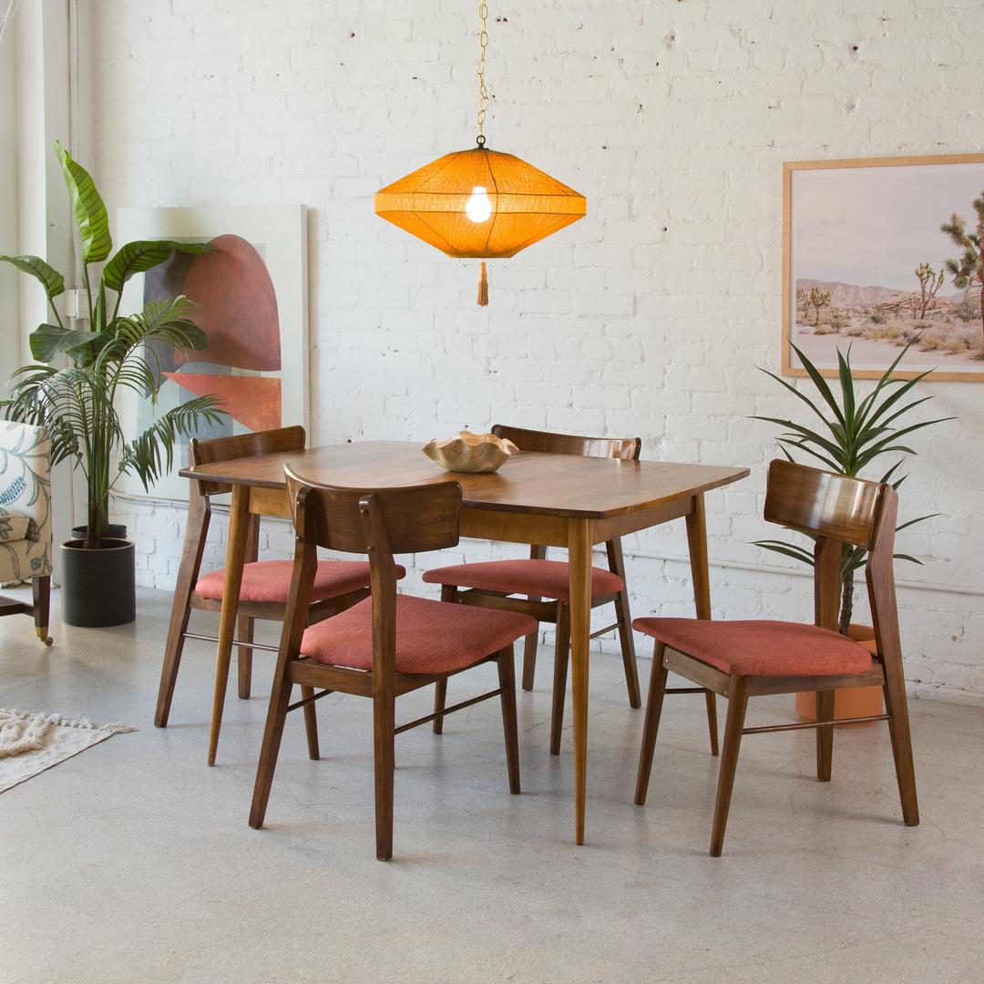 5-Piece Vintage Maple Dining Table Set | Sunbeam Vintage | Highland ...