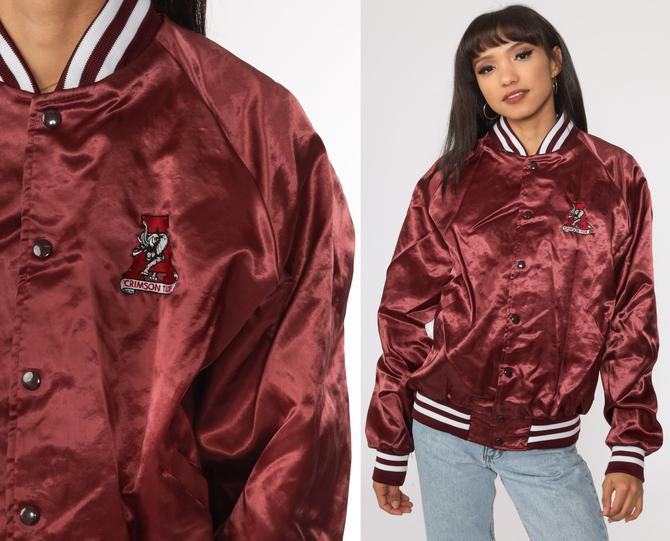 University of Alabama Jacket Crimson Tide University Letterman Satin ...
