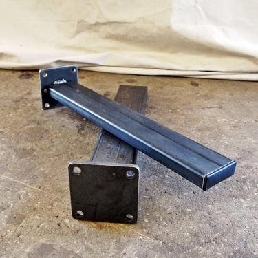 SET of 4 Rectangular Tubing Steel Table legs (dining table height ...