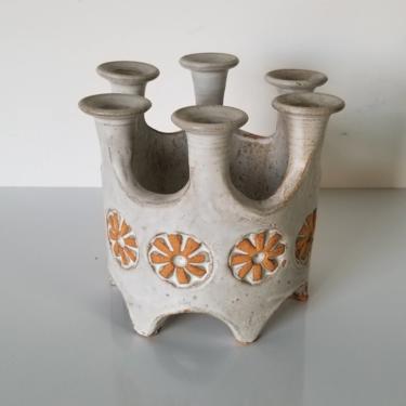 Hal Lasky Sculptural Art Puerto Rican Pottery Candelabra | Miami ...