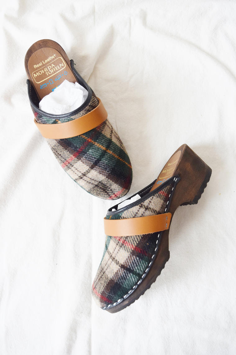 Classic Swedish Clogs in Fall Plaid by Moheda Toffeln | US 6.5 ( | We ...