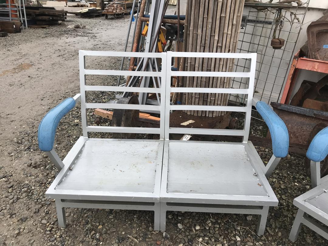 Metal outdoor 2 person chair | Earthwise Architectual Salvage (Tacoma ...