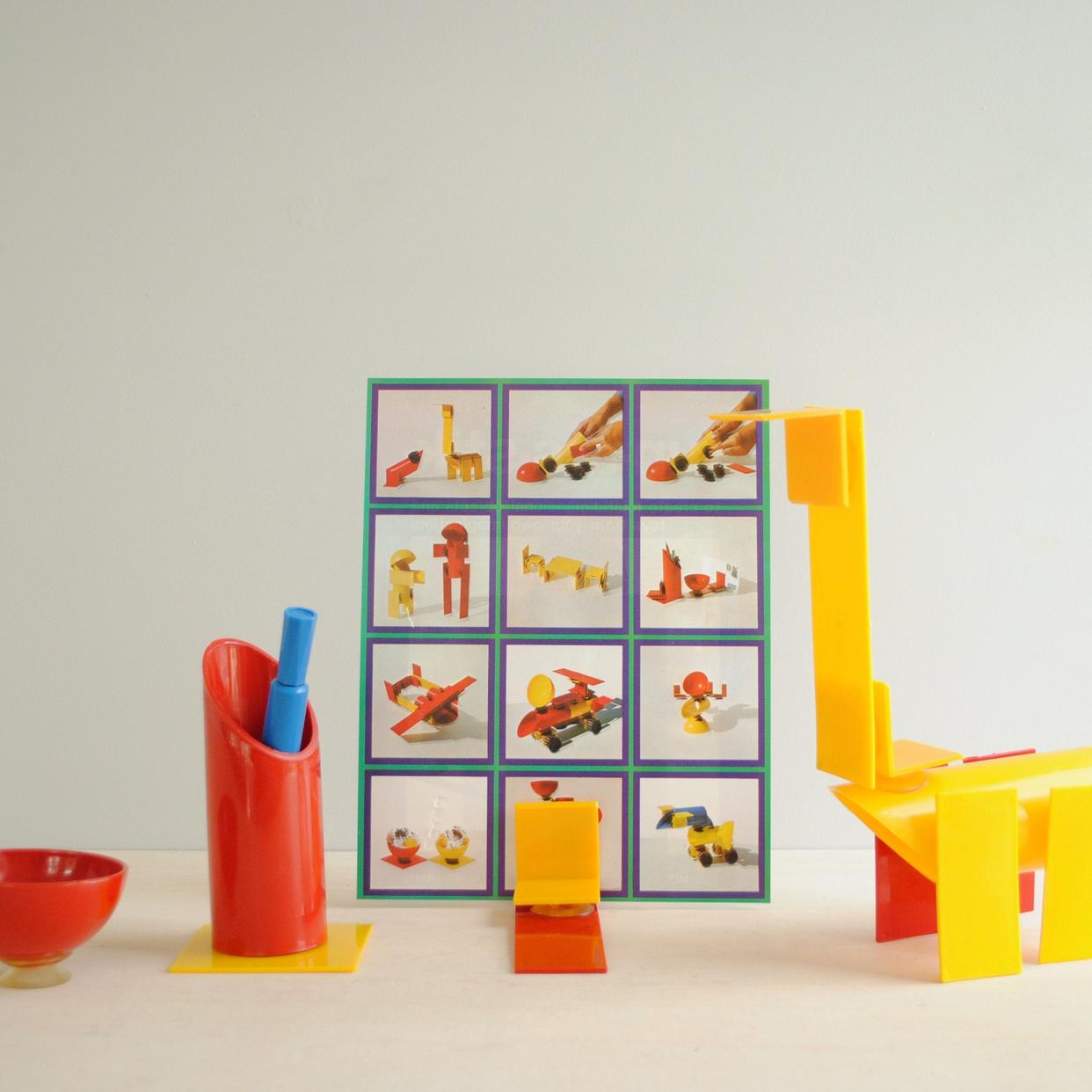 Vintage 1970s Modular Toy Set, Fun-Tas-Stik System Made | Little Dog ...