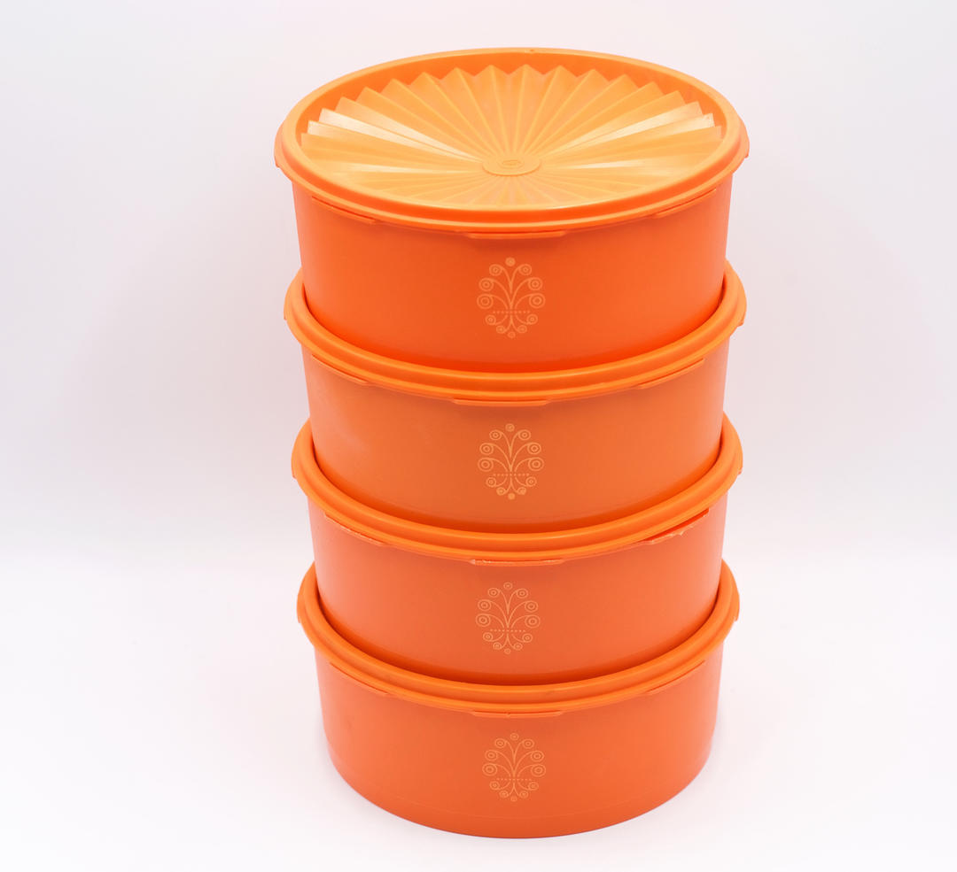 Tupperware Servalier Orange Container with Lid, Sold Individually ...