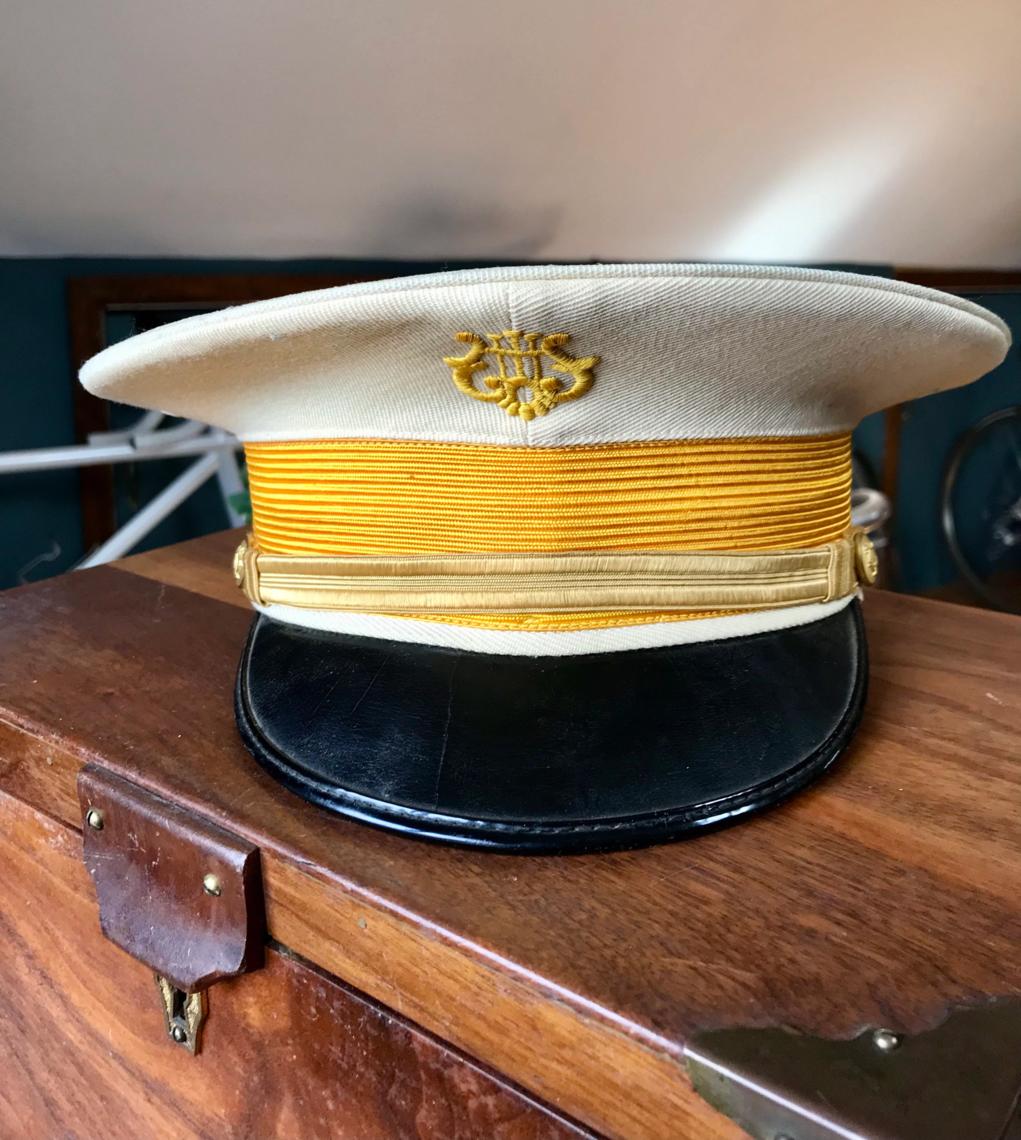 Vintage Band Hat DeMoulin Bros Leather Brimmed Gold Marching Band | Fly ...