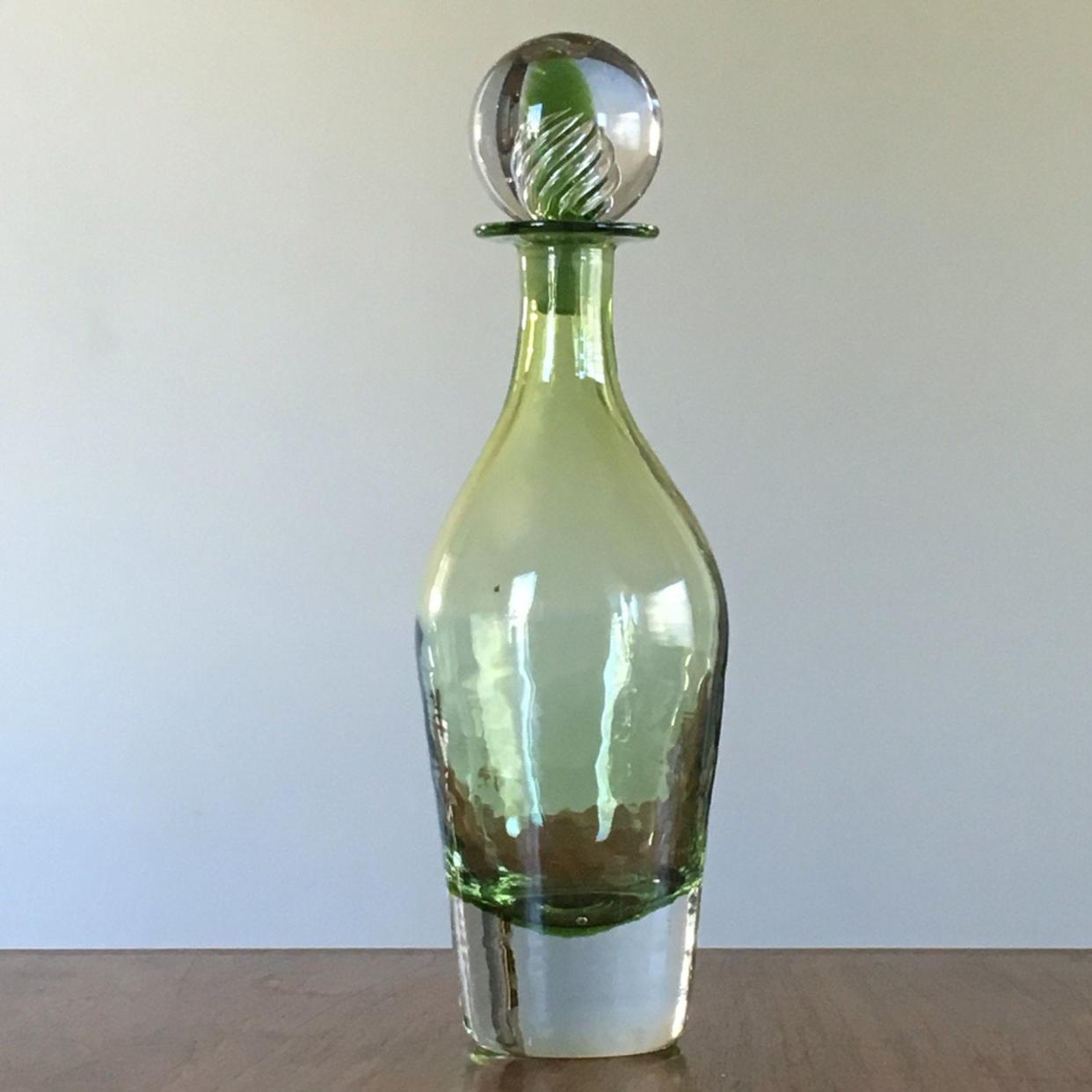 Blenko handblown glass decanter with airtwist sopper | MODN - Los ...
