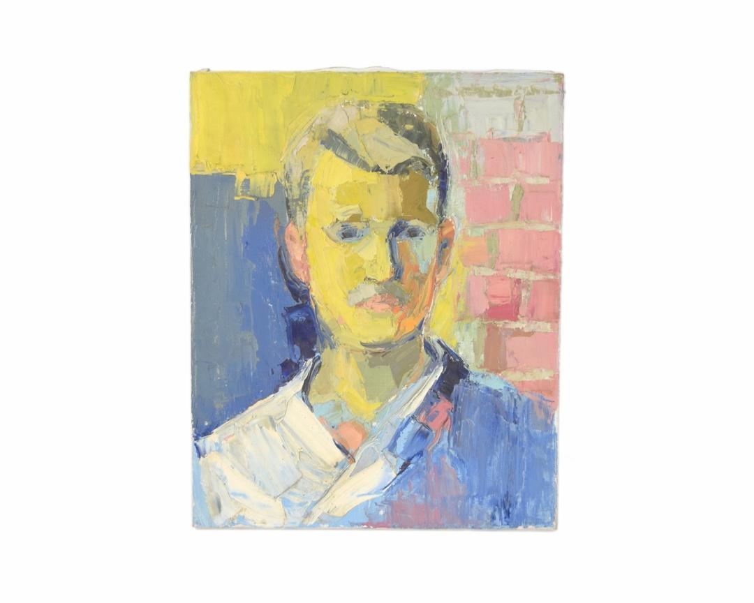 Circa 1970’s Lars Birger Sponberg Oil Painting Portrait Young Man ...