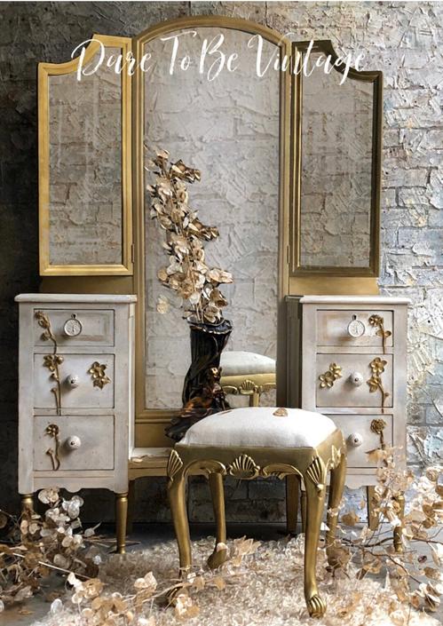 Vintage Vanity - Shabby Chic Vanity - Vintage Makeup Vanity | Dare To ...