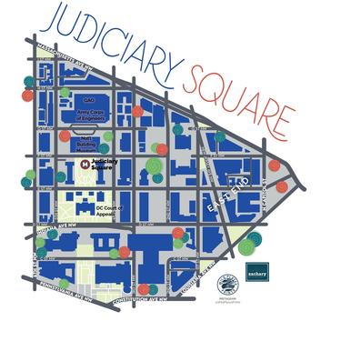 Judiciary Square Washington DC neighborhood 11x17 map print | Wild ...