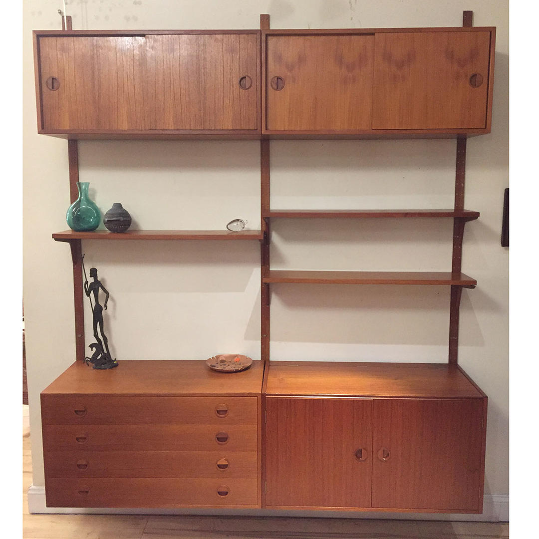 Danish Modern Teak Wall Unit Shelving System | Modern Mobler | Takoma ...