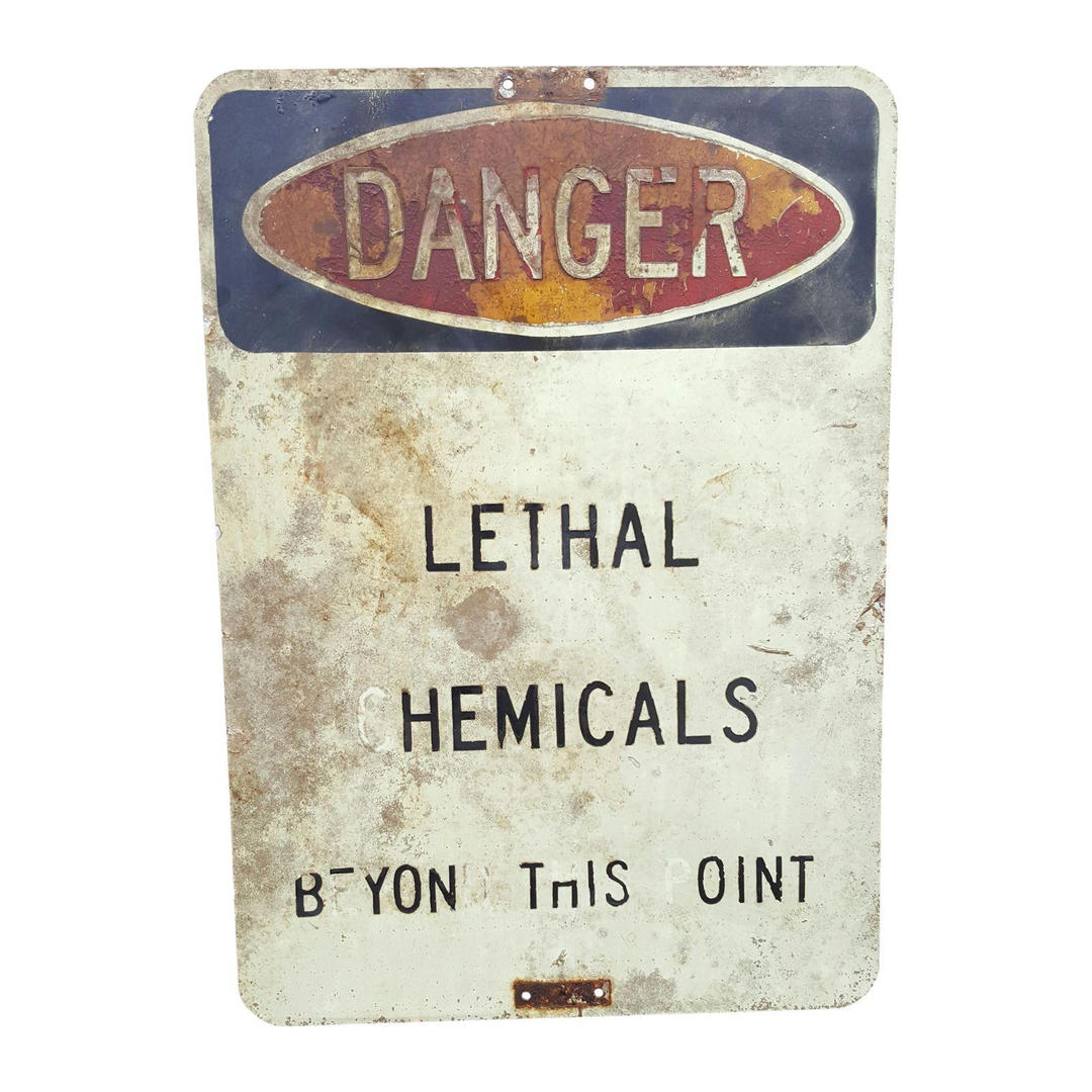 Authentic Vintage Danger Sign | Spilled Paint Design | Baltimore, MD