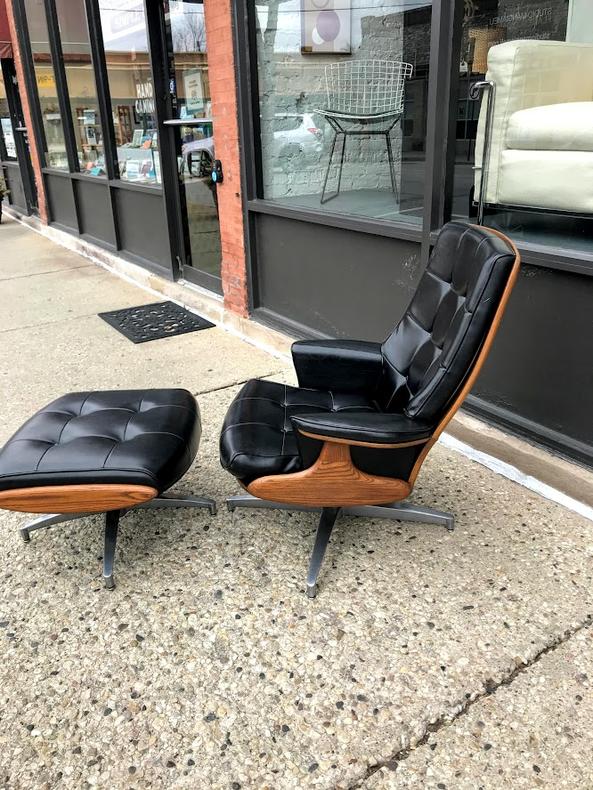 Mid Century Lounge Chair and Ottoman by Heywood Wakefield Modern Vibe Evanston IL