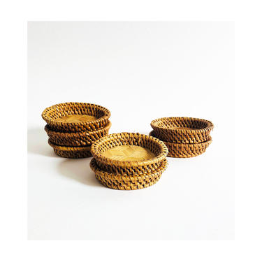 Vintage Wicker Coasters / Set of 7 | Sergeant Sailor | Vallejo, CA