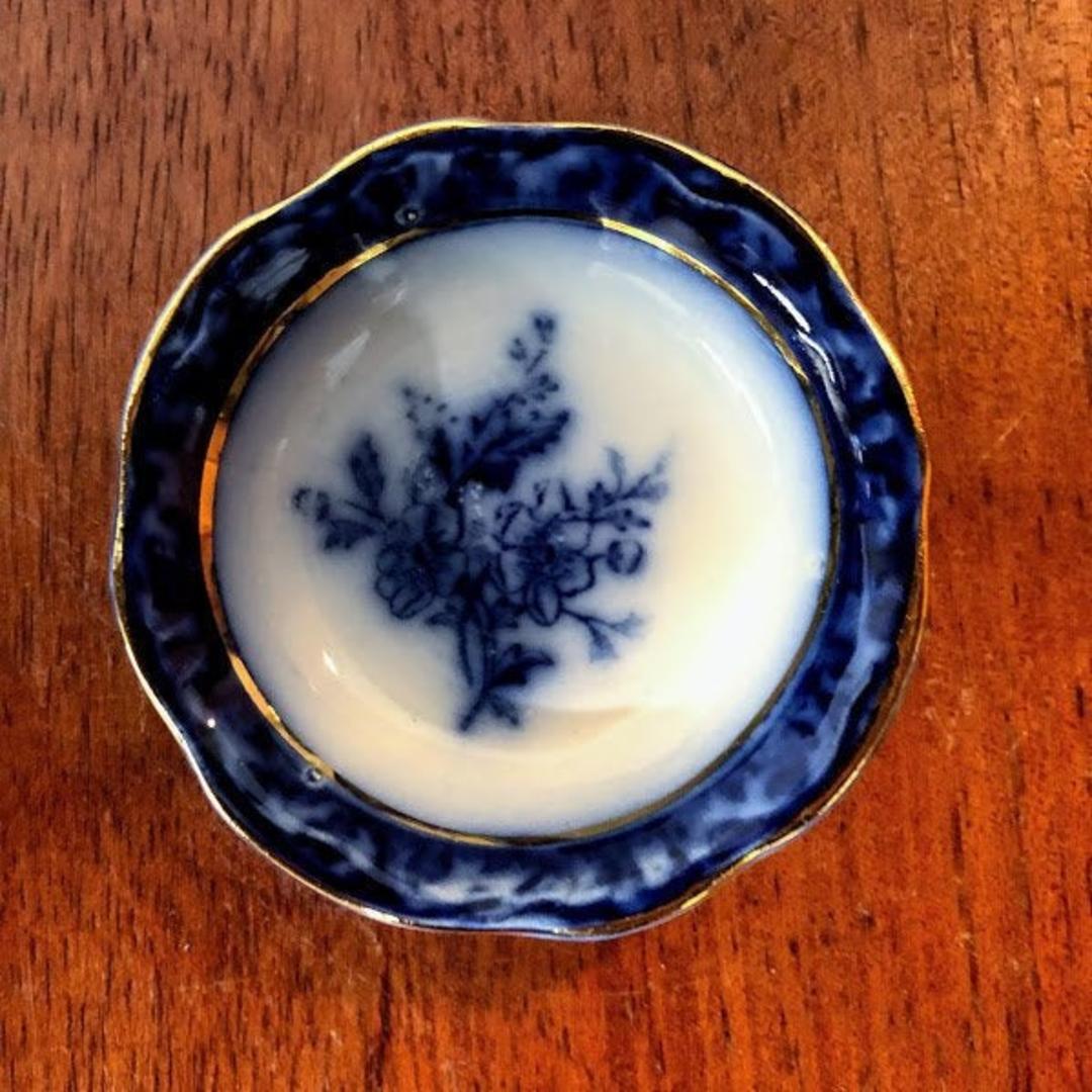 Antique Stanley Pottery Touraine Flow Blue Butter Pat | Over the Years ...