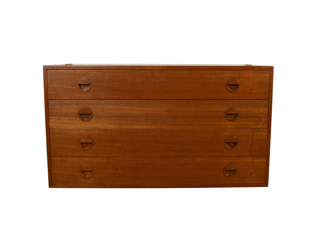 Danish Modern Teak Drawer Wall Unit Floating 2 door Cabinet by ...