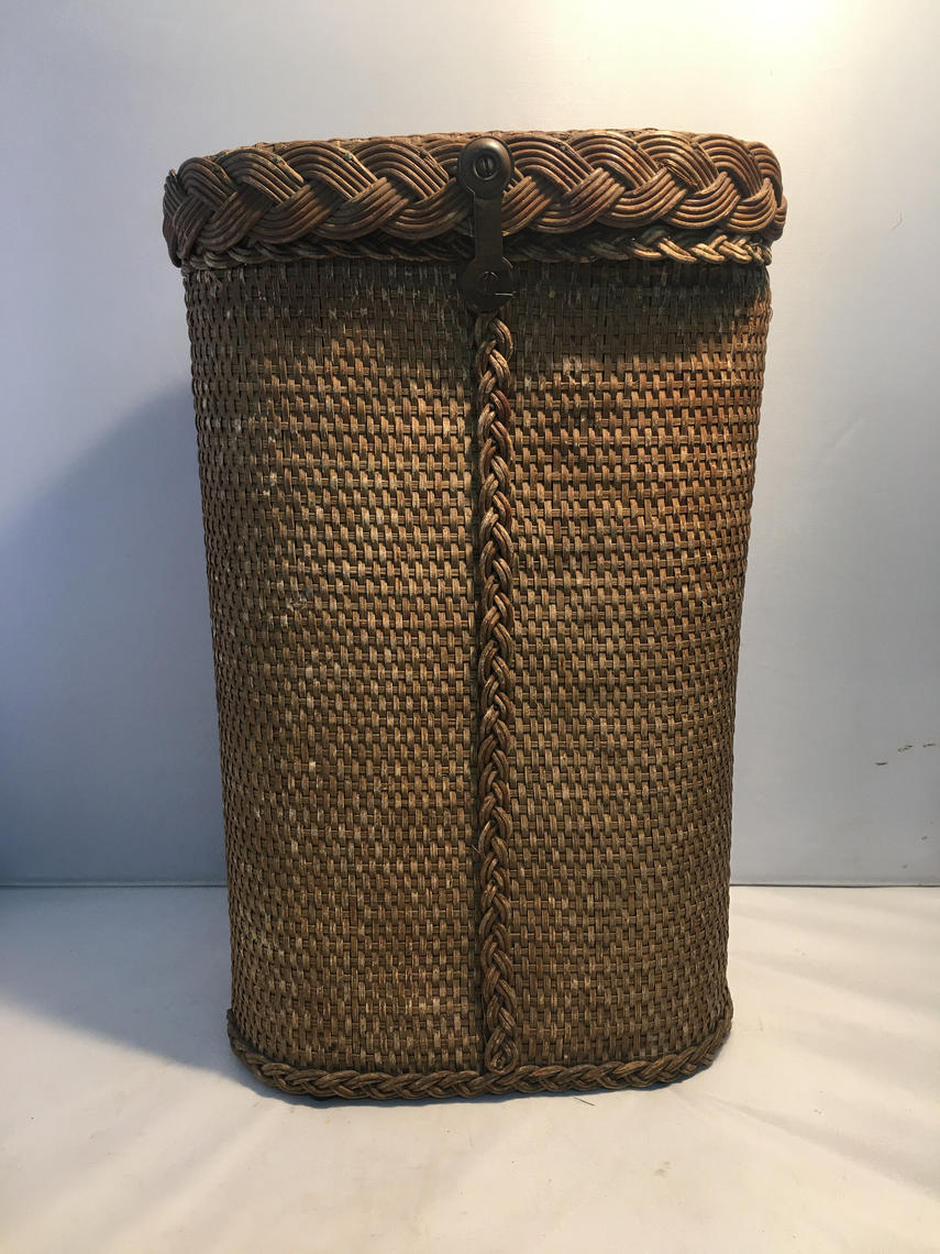 Rare Antique Thermos Wicker Wine Bottle Basket by Janus Vacuum | Jasper ...