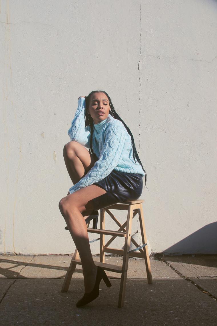 Vintage THANE Light Blue Cable Knitted Fisherman Sweater | The Break ...