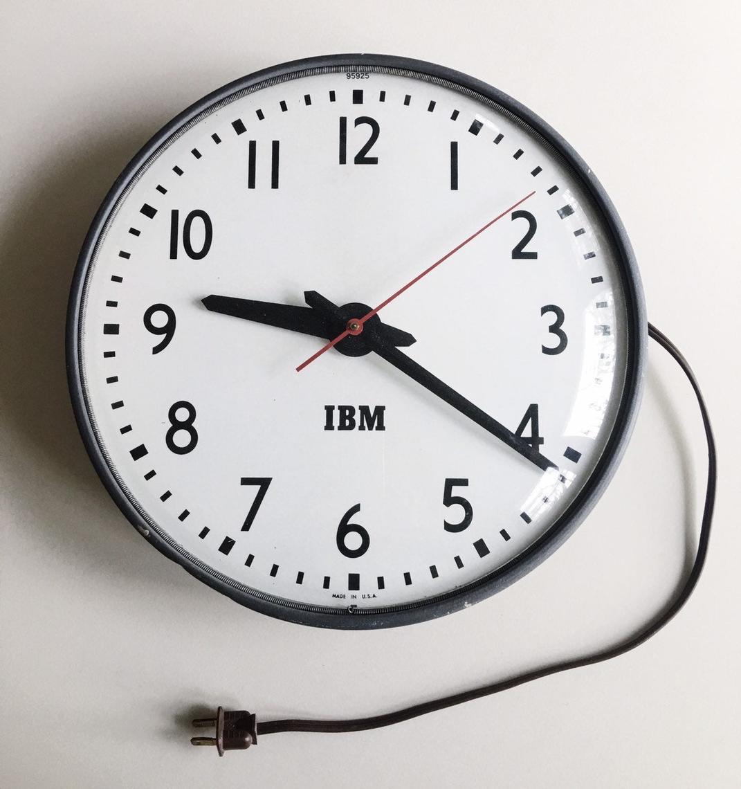 Legendary IBM Industrial Wall Clock Classic Americana pop irony art ...