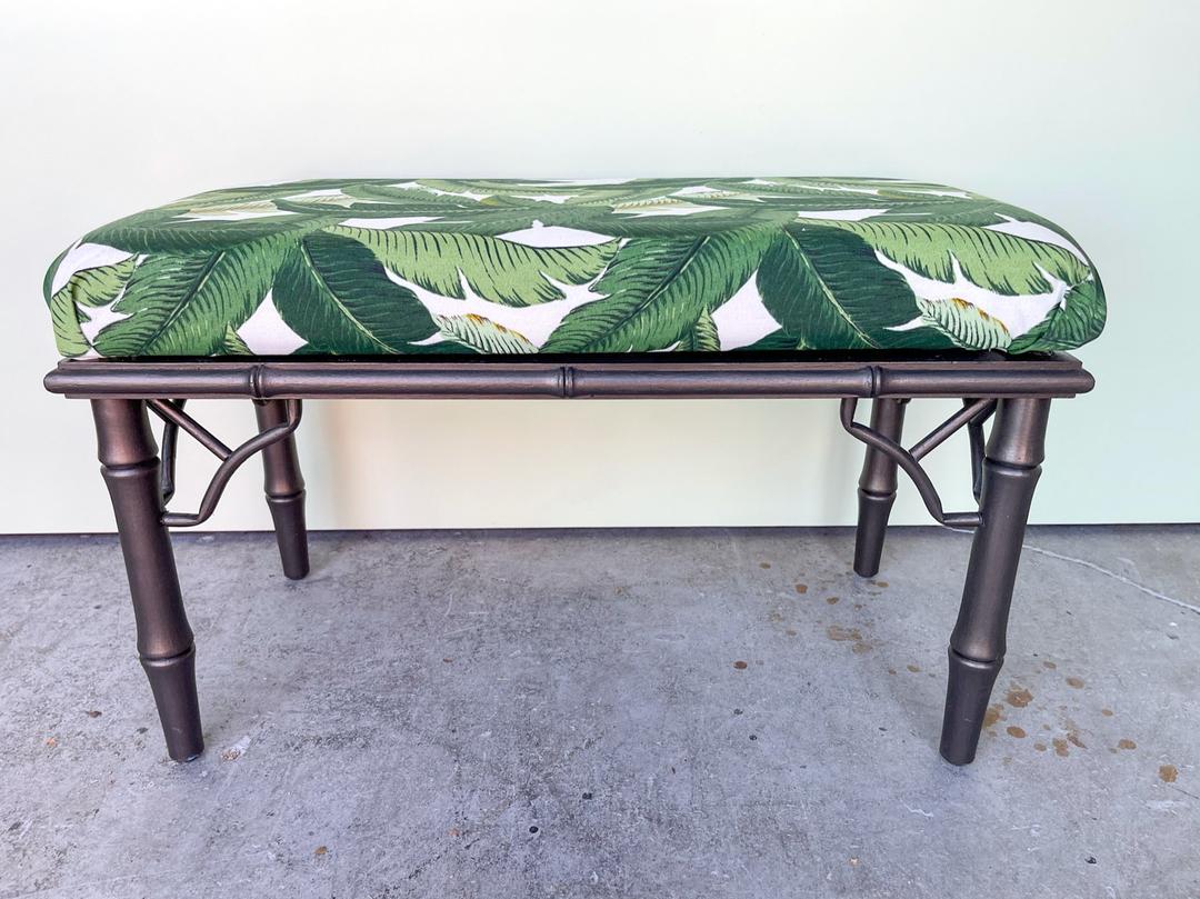 Petite Palm Print Bench | Palm Beach Regency | Lake Park, FL