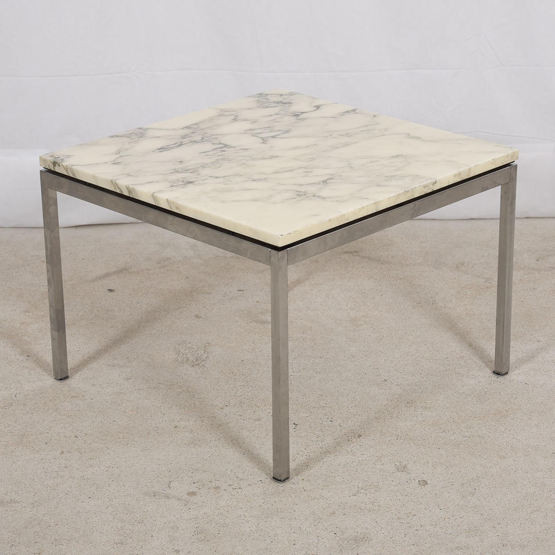 Mid Century Marble & Chrome Accent Table by Knoll | Modern Mobler ...