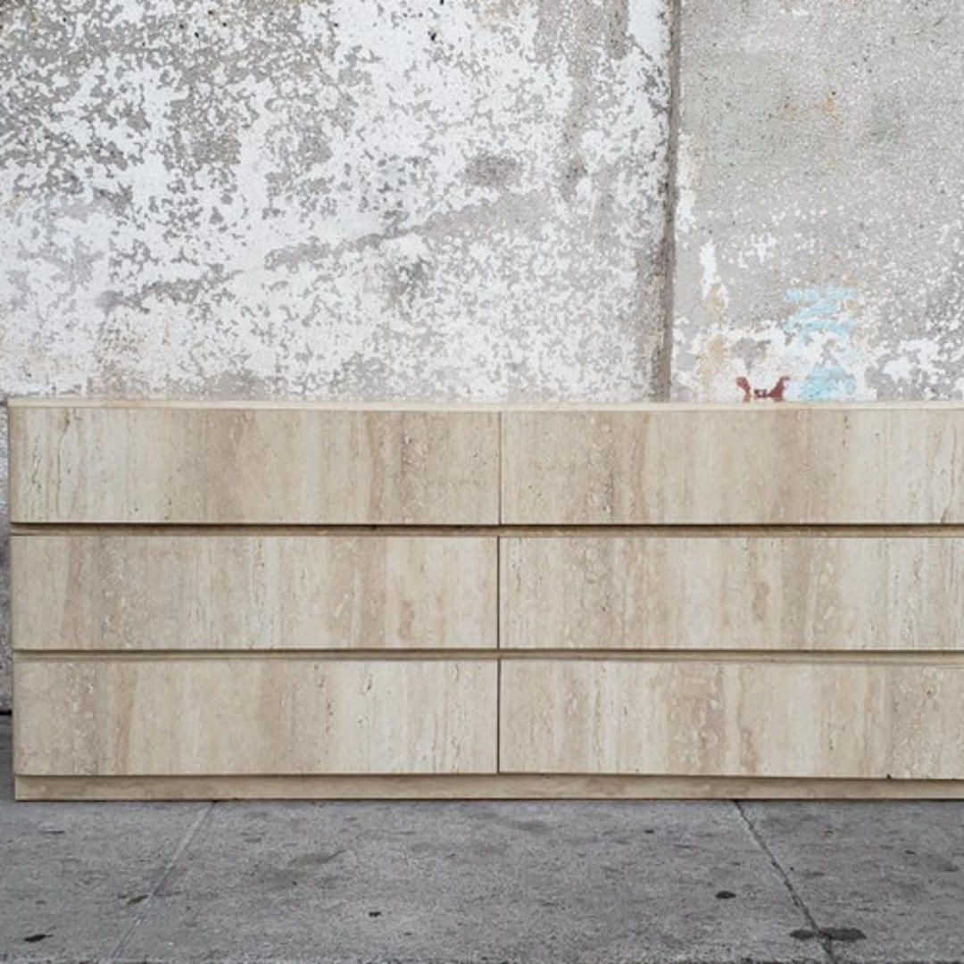 Faux travertine vintage 6 drawer dresser | Sunbeam Vintage | Highland ...
