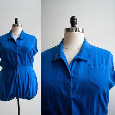 1950s Gym Uniform / Royal Blue Vintage Romper / Vintage | Milk & Ice ...