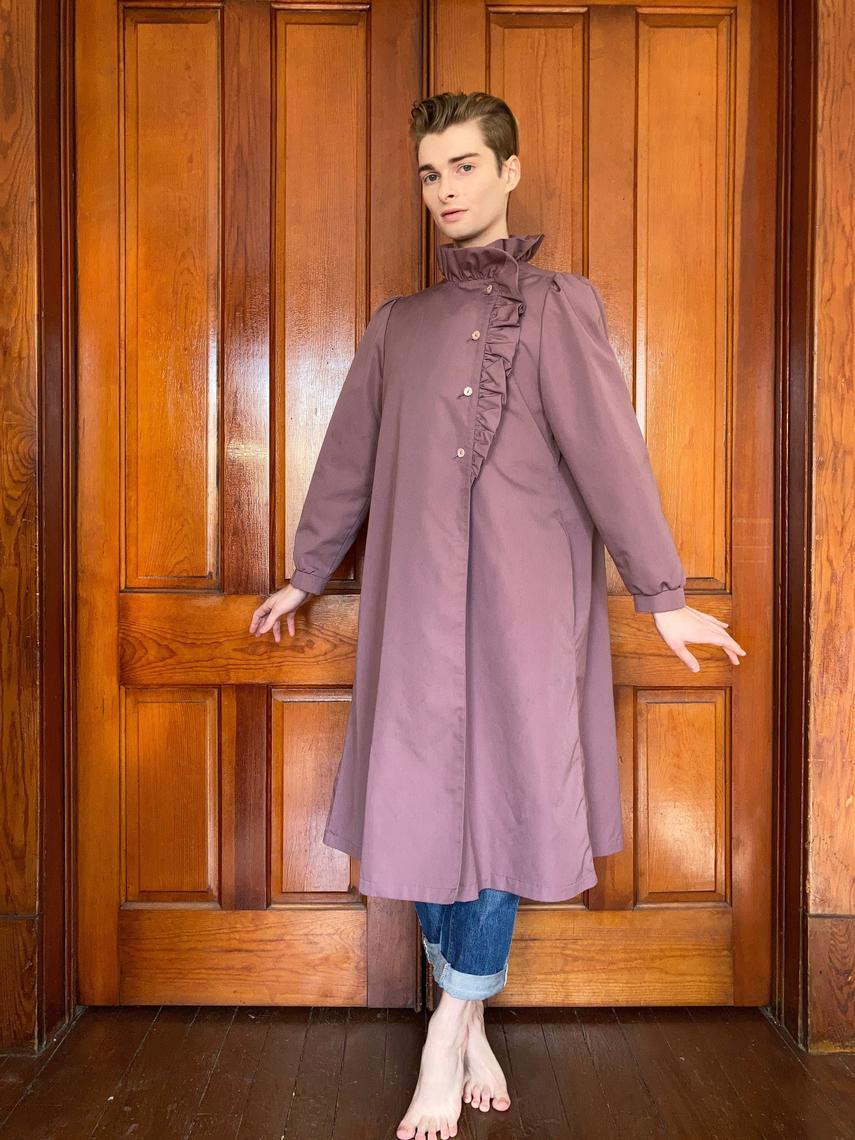 Late 70s / Early 80s ruffled swing coat | Mantis Lady Vintage ...