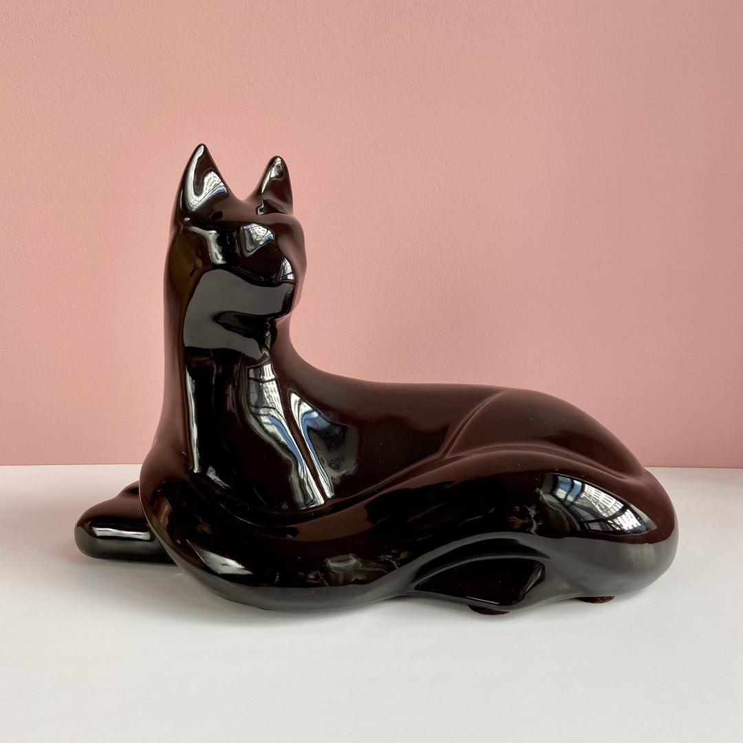 Vintage Haeger Cat Sculpture - Black | Barela Vintage | New York, NY