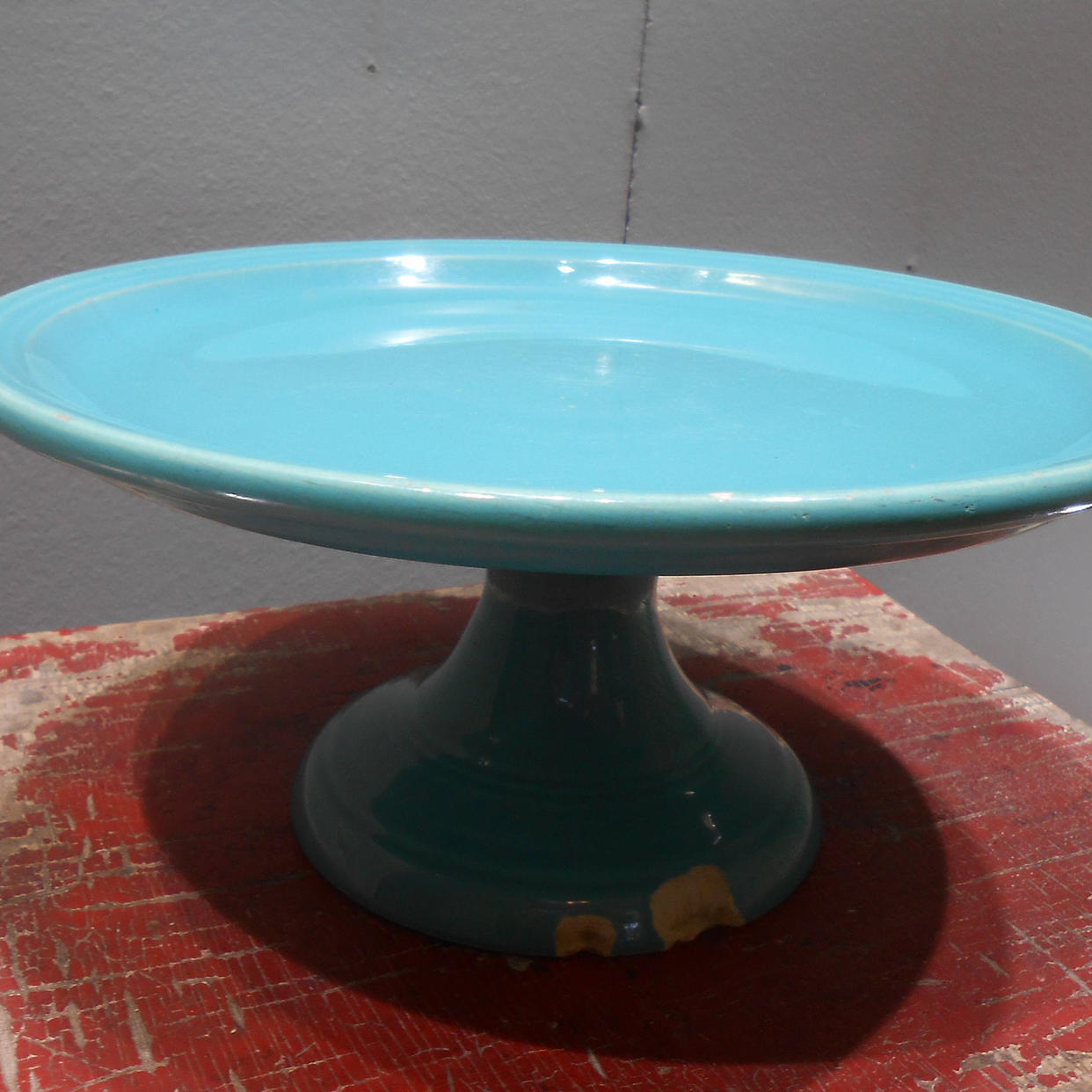 Vintage Fiestaware Fiesta Unmarked Cake Stand Cake Plate | Kiss My Att ...