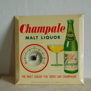 Original Champale Malt Liquor Advertising Thermometer ~ Vintage ...