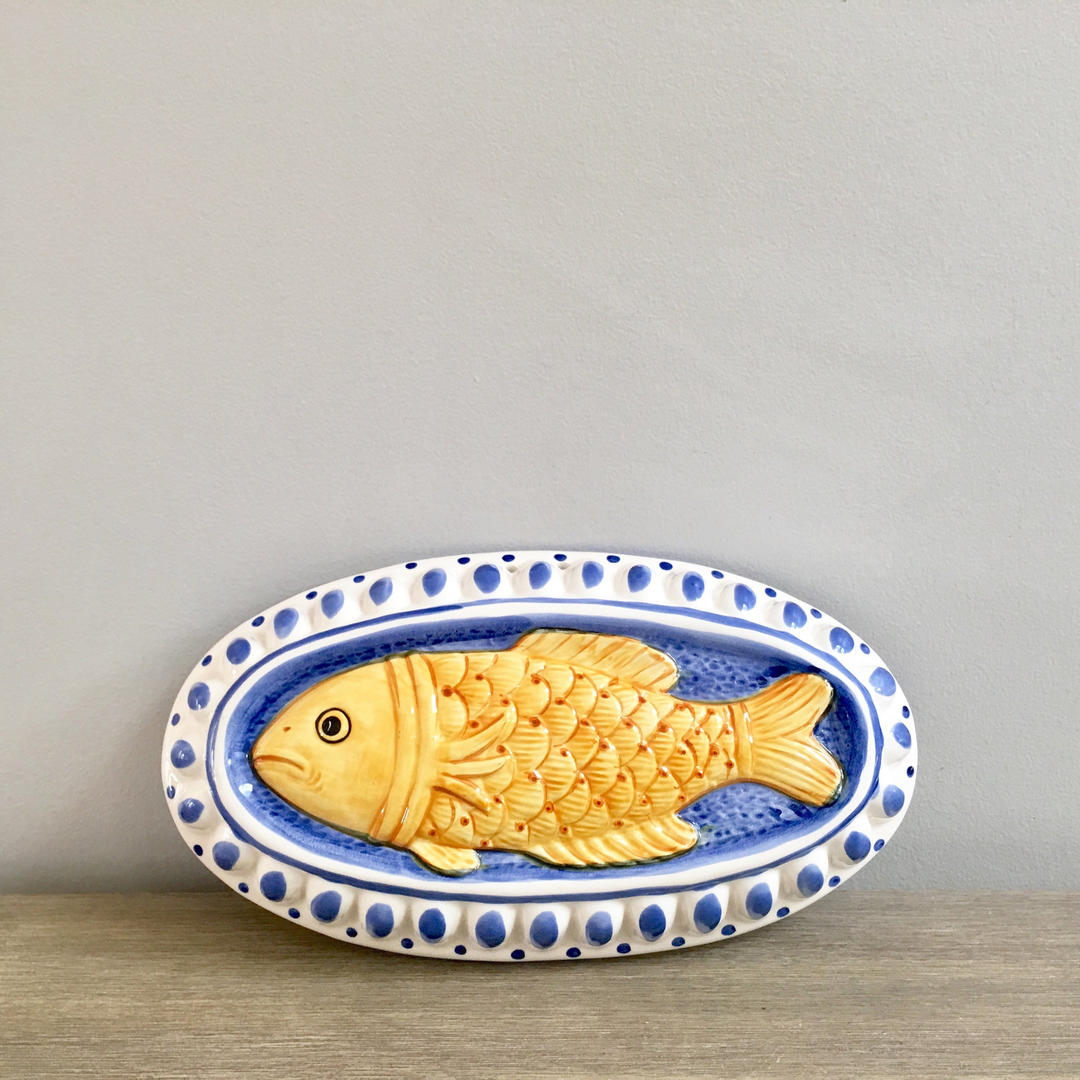 Vintage Ceramic Fish Mold Wall Hanging French Country Coastal Decor ...