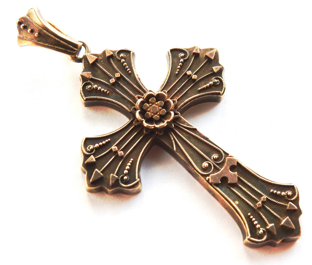 Rare ,Gold Plated ,Victorian ,Etruscan Revival, Cross | Legendary Beast ...