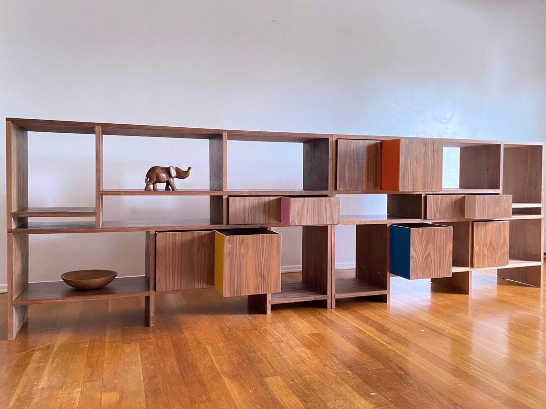MODUL METAMORPHOSIS - Walnut Mid Century Modern / Modular Shelving Unit ...