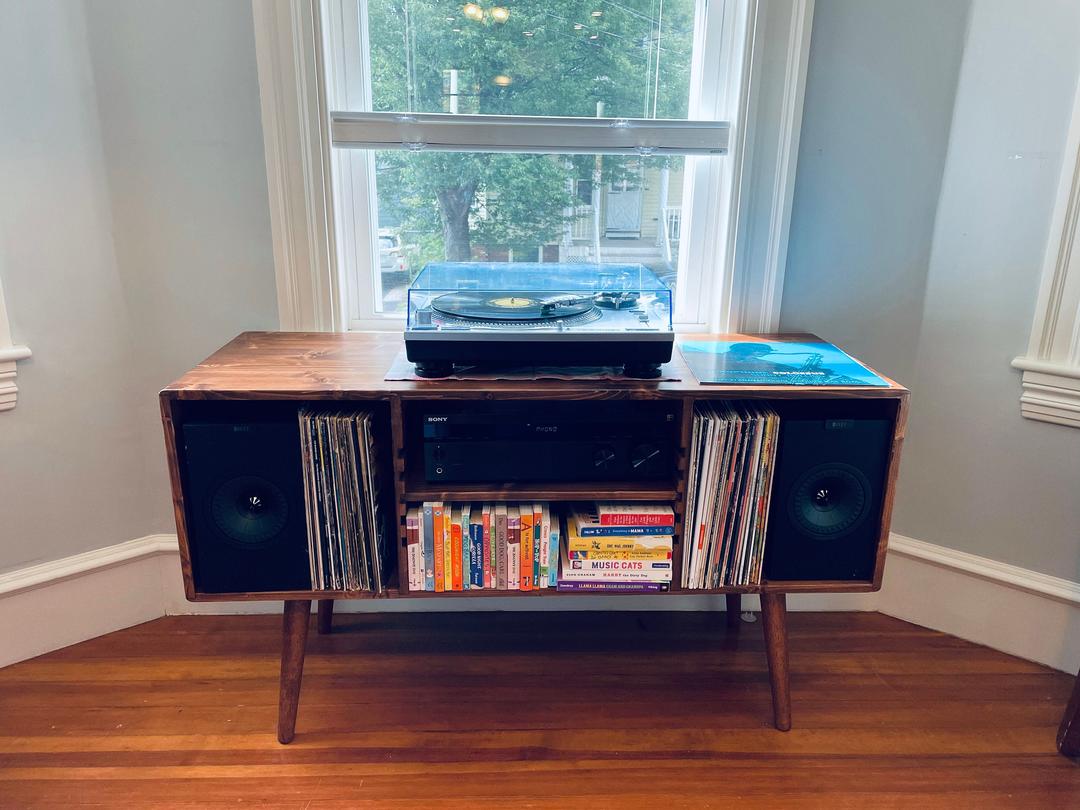 Mid Century Modern Record Player Stand Record Console | OrWa Designs ...