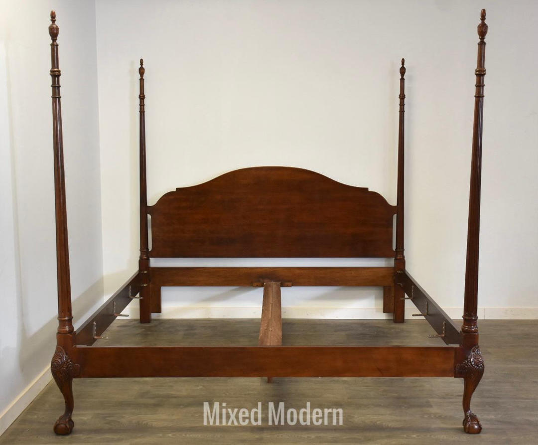 Henredon Solid Cherry King Bed | Mixed Modern | Nashua, NH