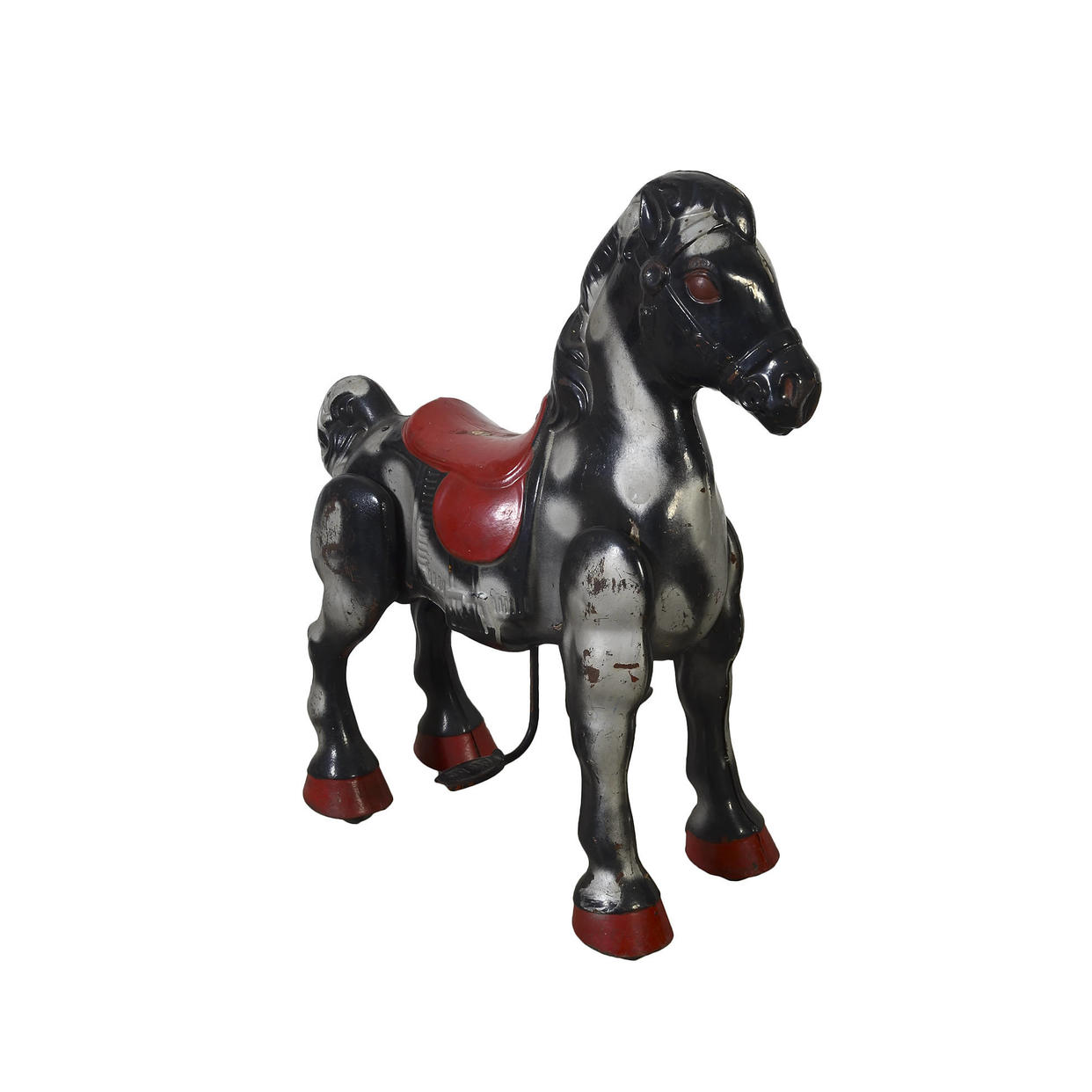 Mobo Bronco Horse Pressed Tin Black Horse Toy | Hearthside Home ...