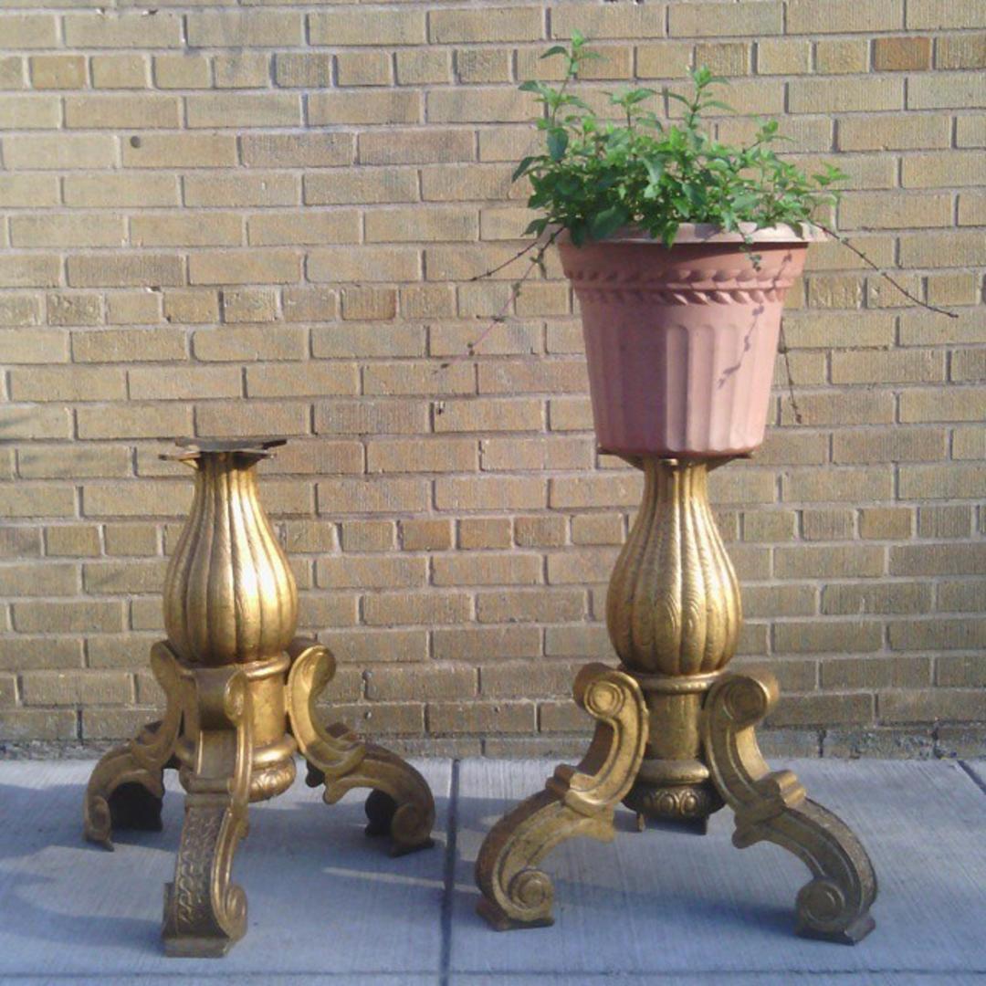 Pair of Cast Iron Table(s) Pedestals | Bentley's Vintage Furniture ...