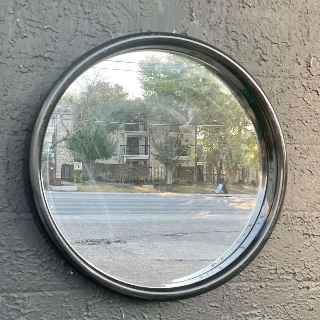 80s Black Round Mirror by interDesign | Revival Vintage | North Loop ...