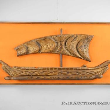 Framed Large Witco Viking Ship | Fair Auction Co | Fort Washington, MD